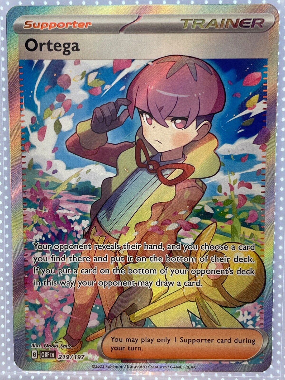 Ortega Full Art 219/197 Ultra Rare Obsidian Flames Pokemon TCG Near ...