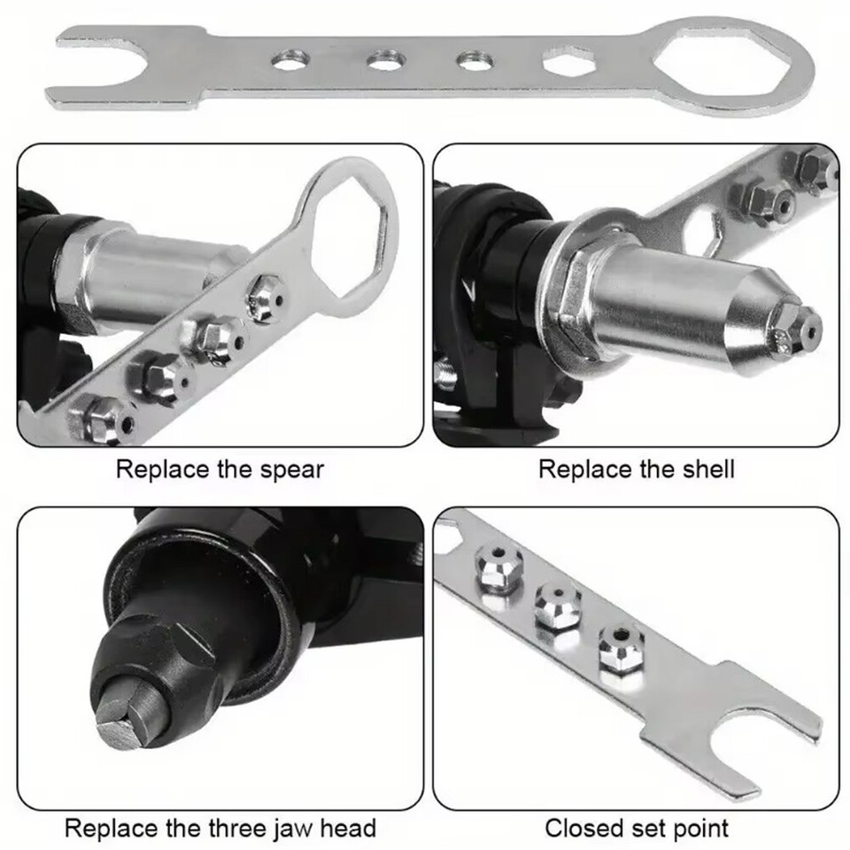 Electric Rivet Nut Gun Cordless Drill Pop Adapter Riveting Riveter ...