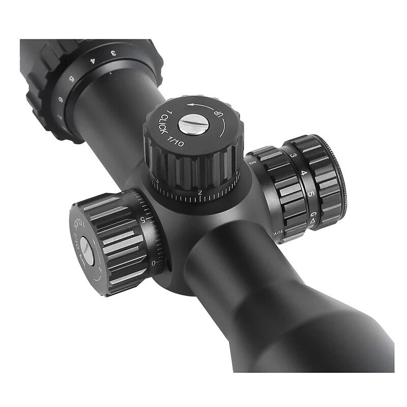 T-EAGLE MR 3-12x42 FFP Rifle Scope, 30mm Tube, Red/Green Reticle, Side ...