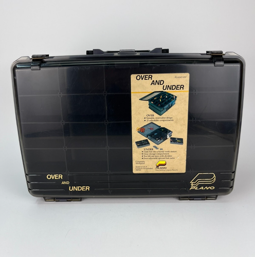 Vintage Rare Plano Over And Under Tackle Box Magnum Grey Clean | eBay
