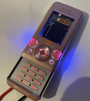 Retro 2000s Sony Ericsson Walkman W580i - Pink Slider Mobile Phone for ...