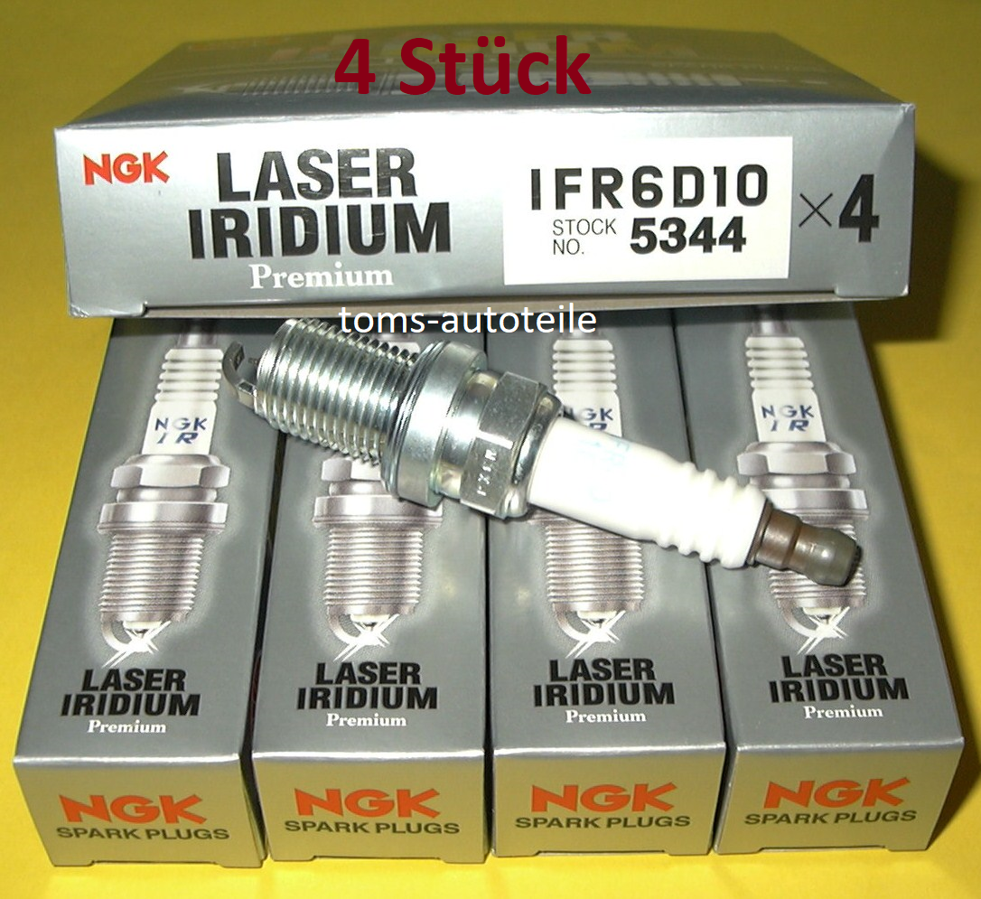 4 ORIGINAL NGK Zündkerzen IFR6D10 5344 für MERCEDES CLK 208 SLK R170 ...