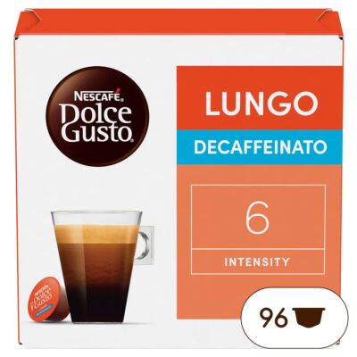 Nescafé Dolce Gusto Lungo Decaffeinato - Café Décaféiné - 96 Capsules ...