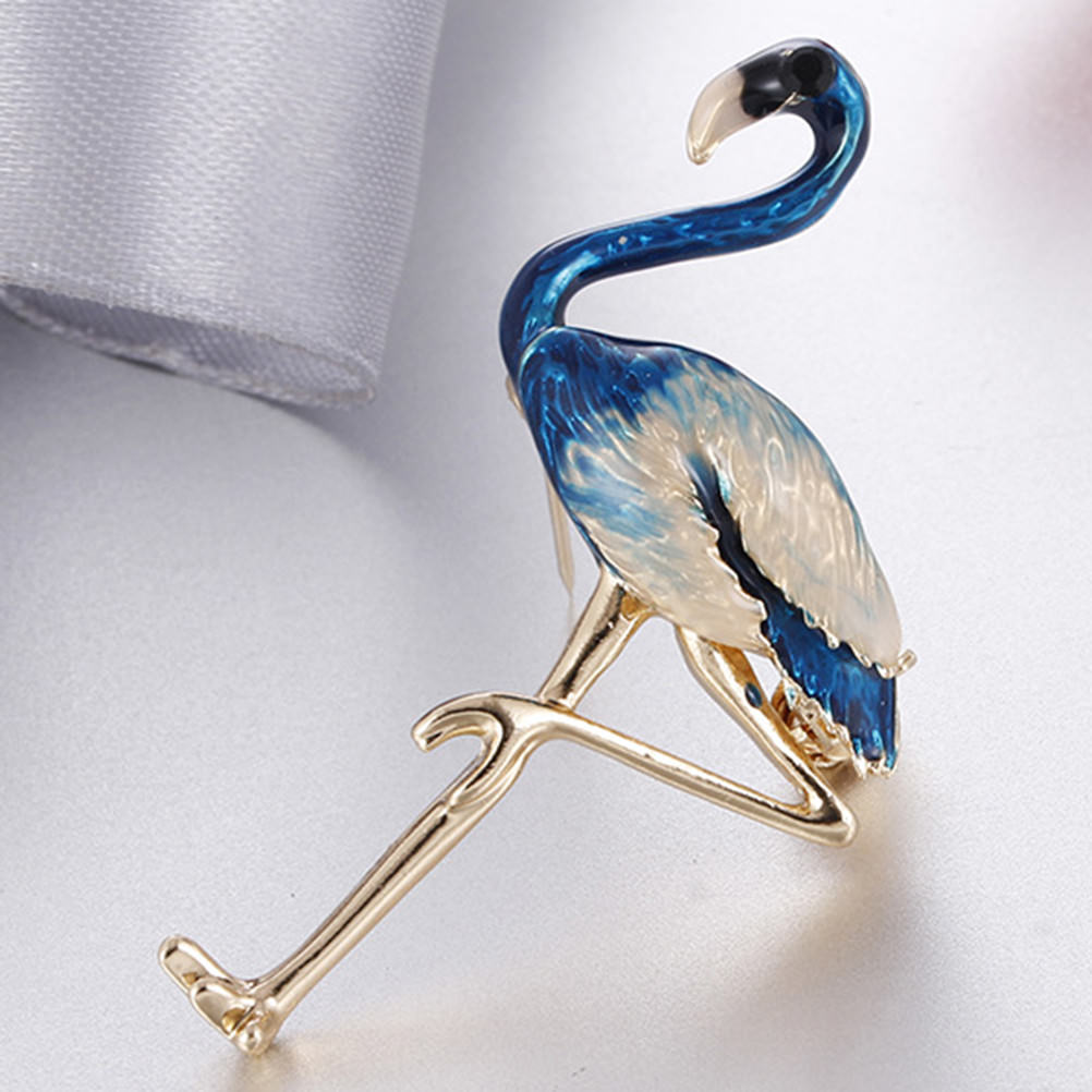 Flamingo Brooch Pin Enamel Collar Brooch Women's Badge Jewelry Brooch ...