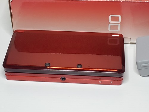 Nintendo 3DS Handheld System Flame Red With Box, Booklet, Game, Charger ...