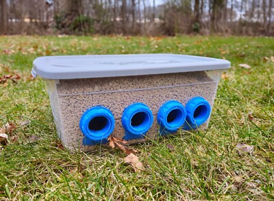 4 Quail Feeder Ports, NO-Waste , No-Glue needed, DIY feeder, Made in ...