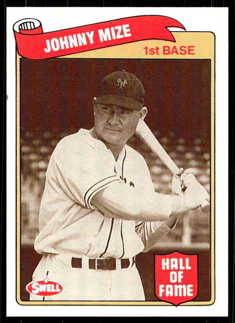 1989 Swell Baseball Greats 55 Johnny Mize New York Giants | eBay