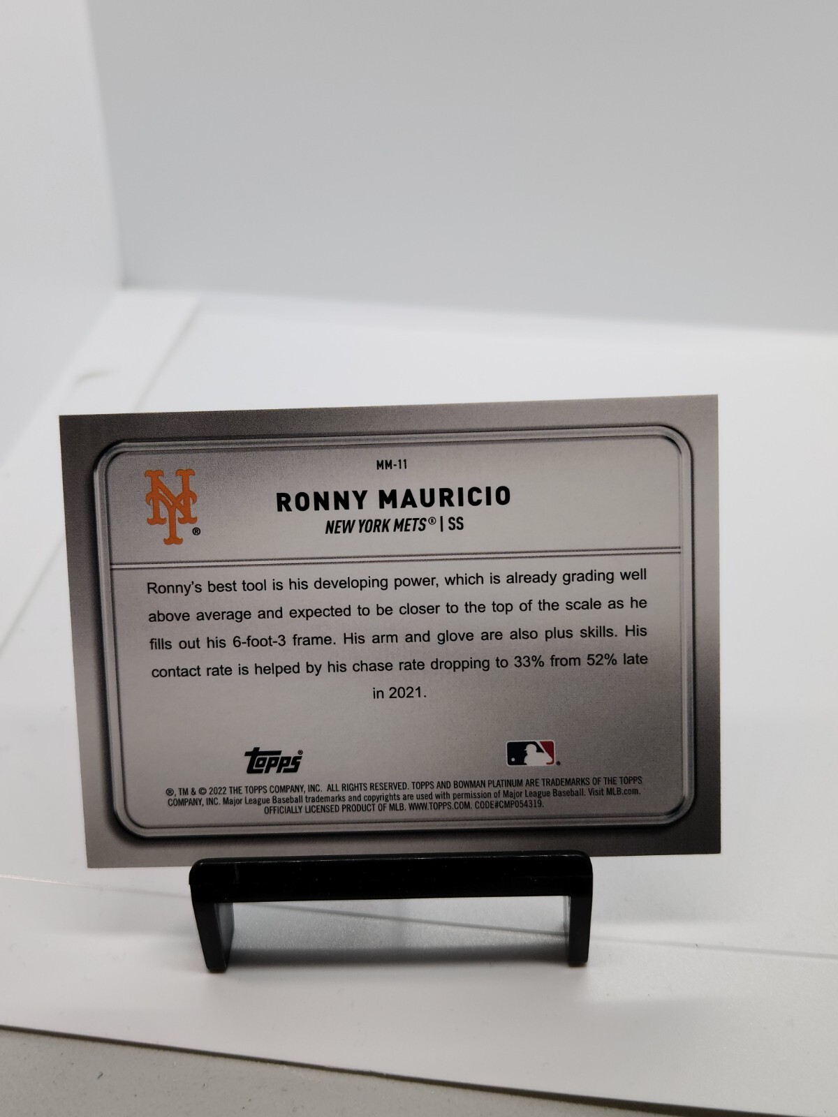 2022 Bowman Platinum Ronny Mauricio Minted In Merit New York Mets #MM ...