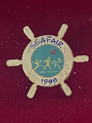 Seafair 98 Seattle WA Skipper Captain Shipwheel Cloisonné Enamel Lapel ...