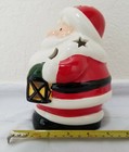 Ceramic Santa Claus Tea Light Votive Candle Holders Holidays 6.5" x 5 ...