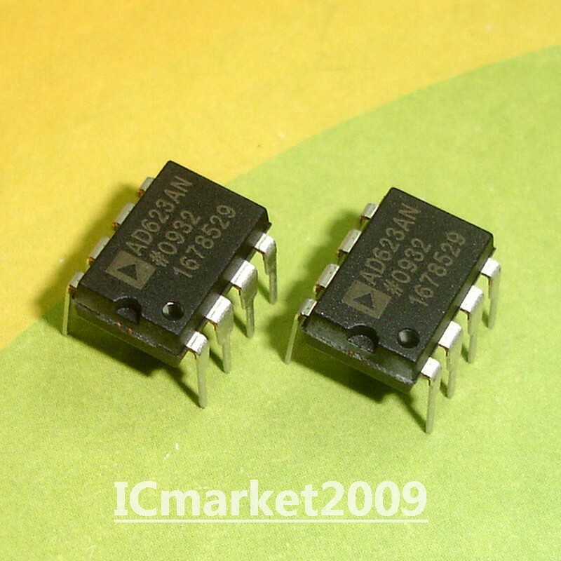 2 PCS AD623ANZ DIP-8 AD623AN AD623 Single-Supply Rail-to-Rail Amplifier ...