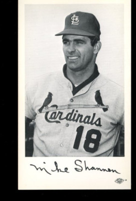 1969 Mike Shannon St Louis Cardinals Team Issued B&W Postcard Photo | eBay