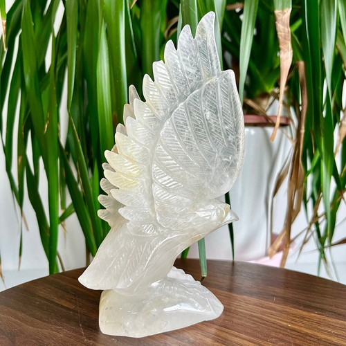1.85LB Pure Clear Quartz Carving | Handcrafted Crystal Art | Healing ...