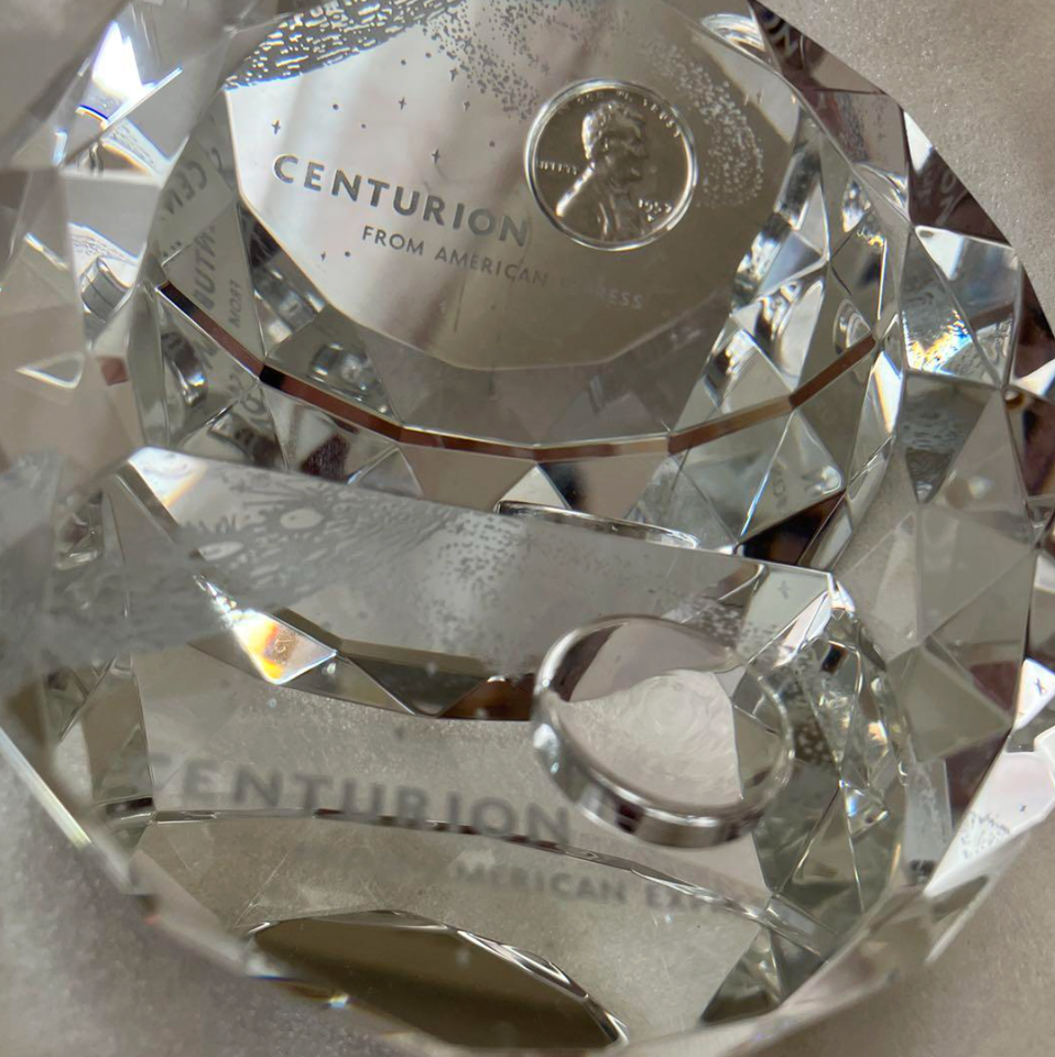 American Express AMEX Centurion Lucky Penny Coin Paperweight Used | eBay UK