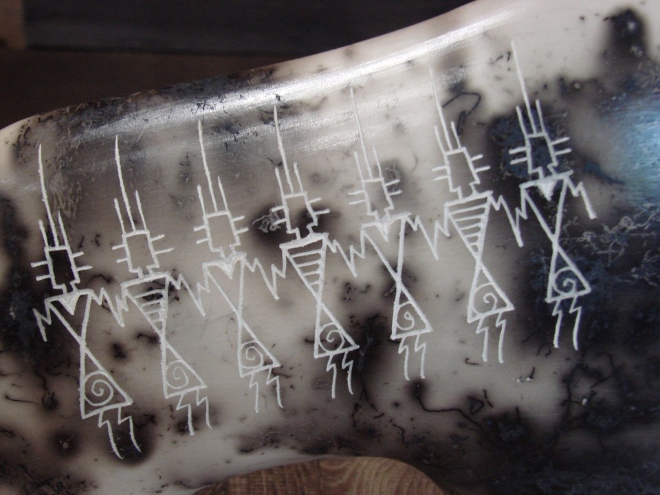 Native American Acoma Pottery Horse Hair Buffalo Sculpture by Yellow ...