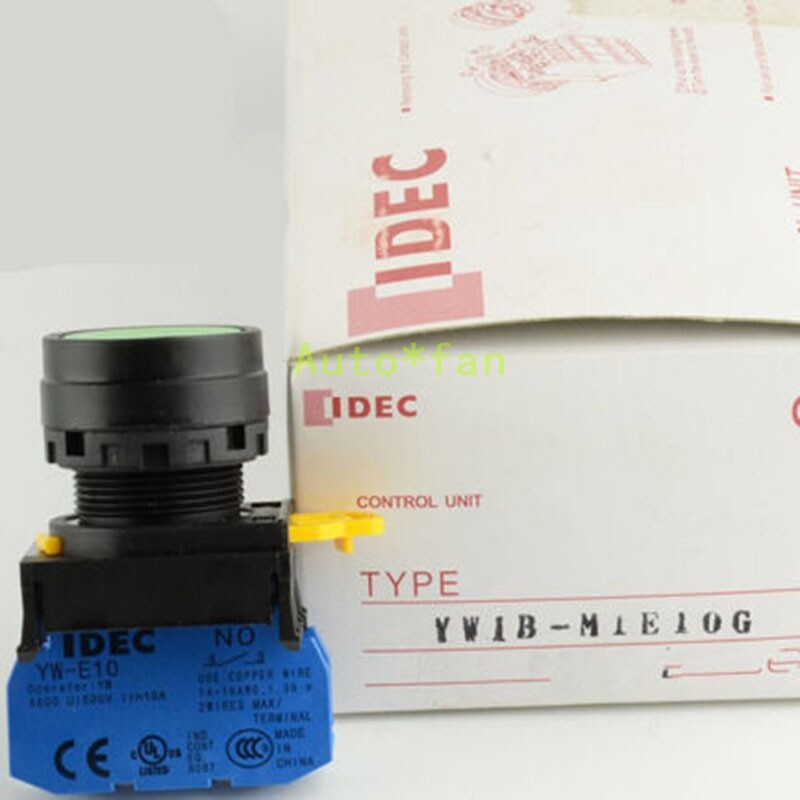 5PCS/Box New YW1B-M1E10G Push Button Switch Green | eBay