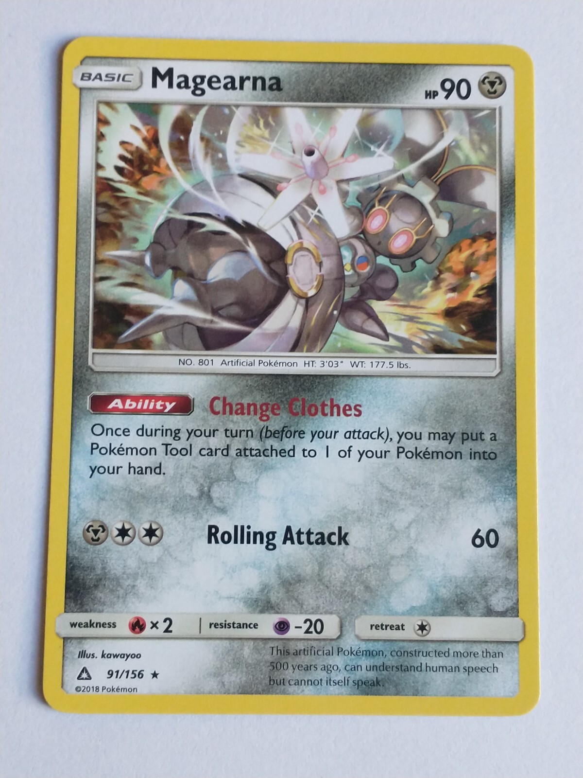 Pokémon TCG Magearna Sun & Moon: Ultra Prism 091/156 Regular Rare | eBay