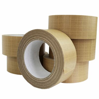 Self-Adhesive Reinforced, Extra Strong, Paper Packaging Tape–50mm x 25m ...