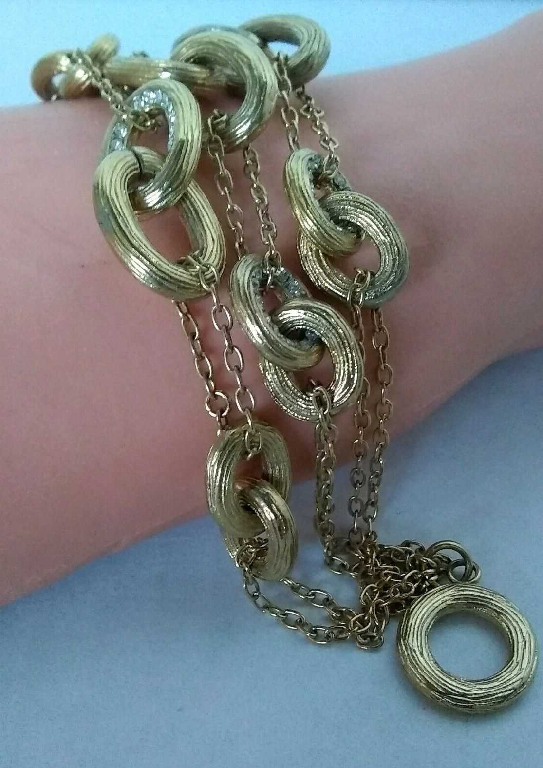 Emma Skye DSMK Gold Tone Stainless Steel Crystal Pave… - Gem