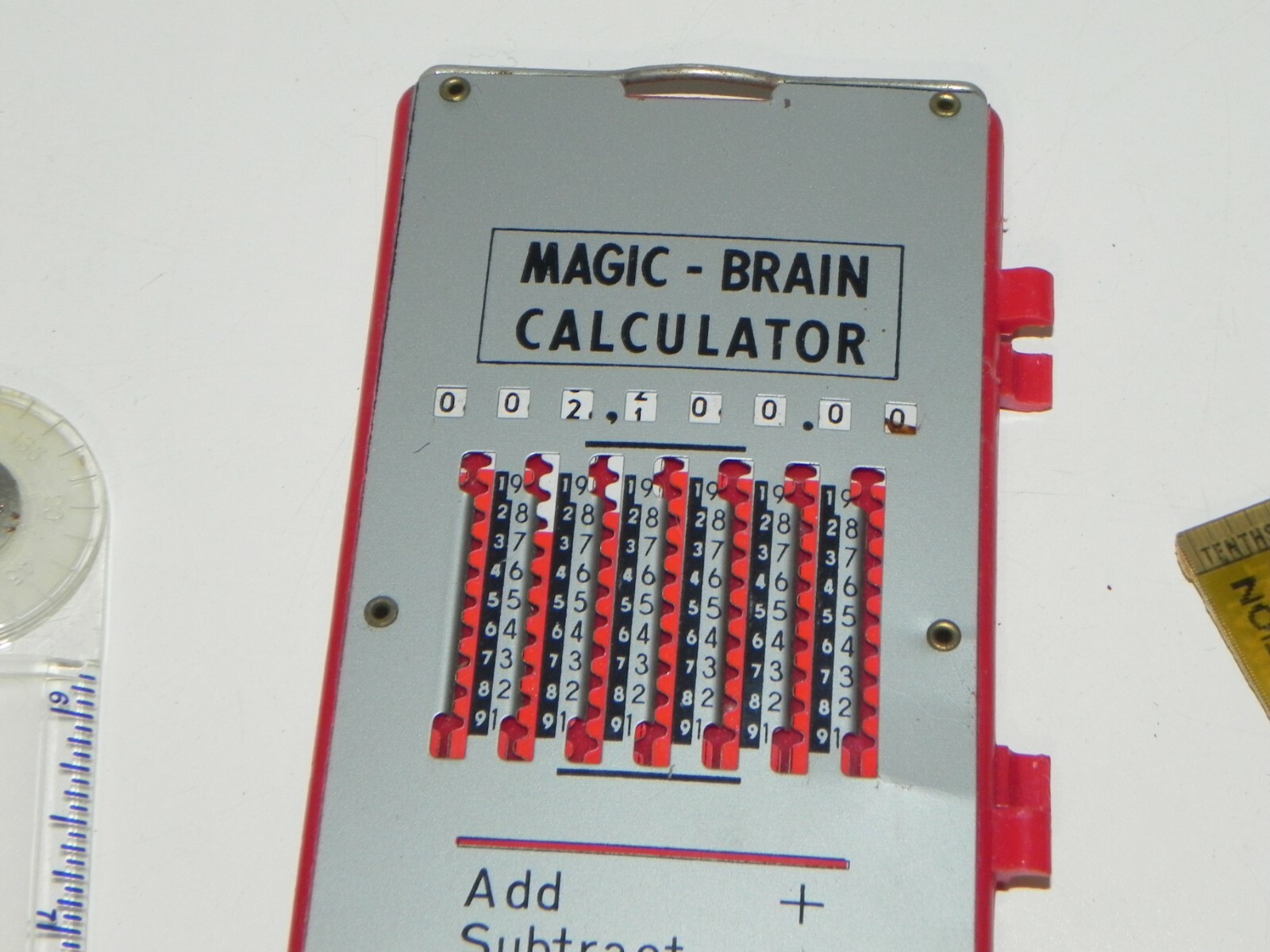 Vintage 9 Rulers, ARISTO Slide Ruler#89 and Clipper protractors, Magic ...