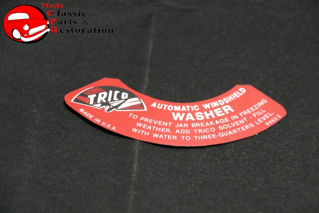 Chevy GMC Car Truck Trico Windshield Washer Bottle Lid Decal New | eBay
