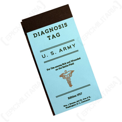 WW1 US Diagnosis Medical Tag Book - American Medic Military Army WWI ...