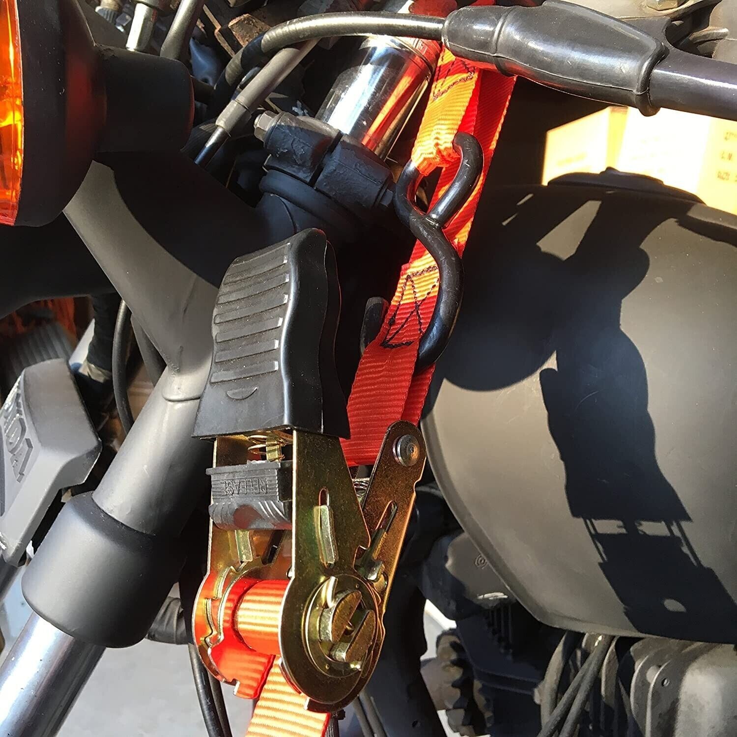 40 Ratchet Straps - 1"x15' Rubber Coated S Hook Ratcheting Handle Quick ...