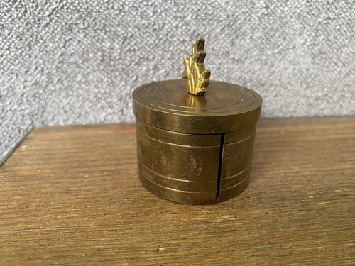 Vintage Brass Desktop Stamp Roll Dispenser Box Unique | eBay