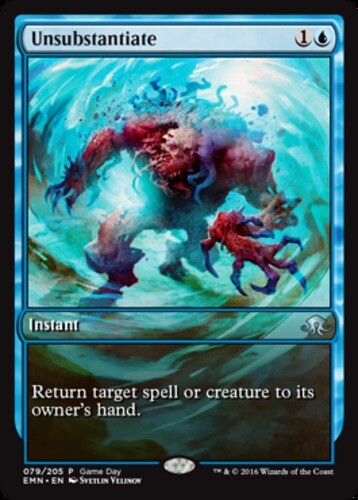 Hero Deal, English - 4 x MTG Unsubstantiate - Game Day Extended Art ...