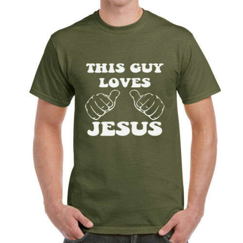 This Guy Loves Jesus - Mens T-Shirt - Christian Clothes - Religion ...