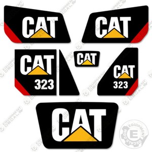 Caterpillar 323 Decal Kit Hydraulic Excavator Equipment Decals | eBay