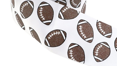 Football ribbon 3" grosgrain ribbon football glitter 5 Yds ships free ...