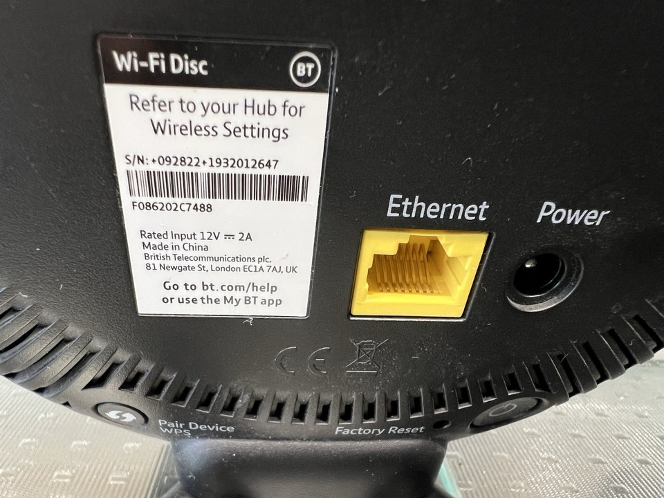 BT Wi-Fi Disc Complete Extender for Smart Hub 2 - Black | eBay