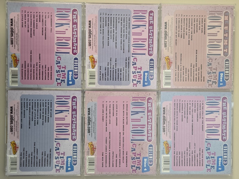 Ultimate Rock 'N Roll TIME CAPSULE Vol 1-4 Complete Set of 24 CDs, 50s ...