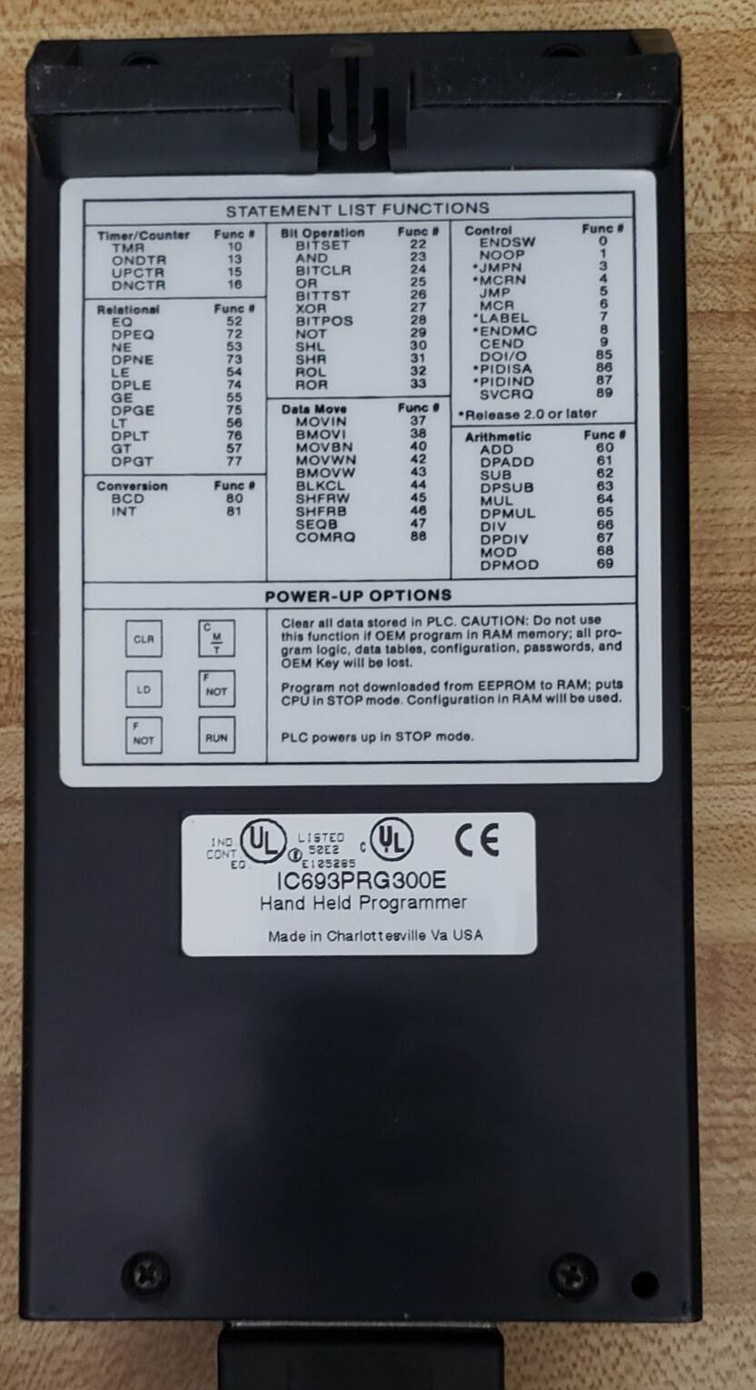GE Fanuc IC693PRG300E Series 90-30 Hand Held PLC Programmer for sale ...