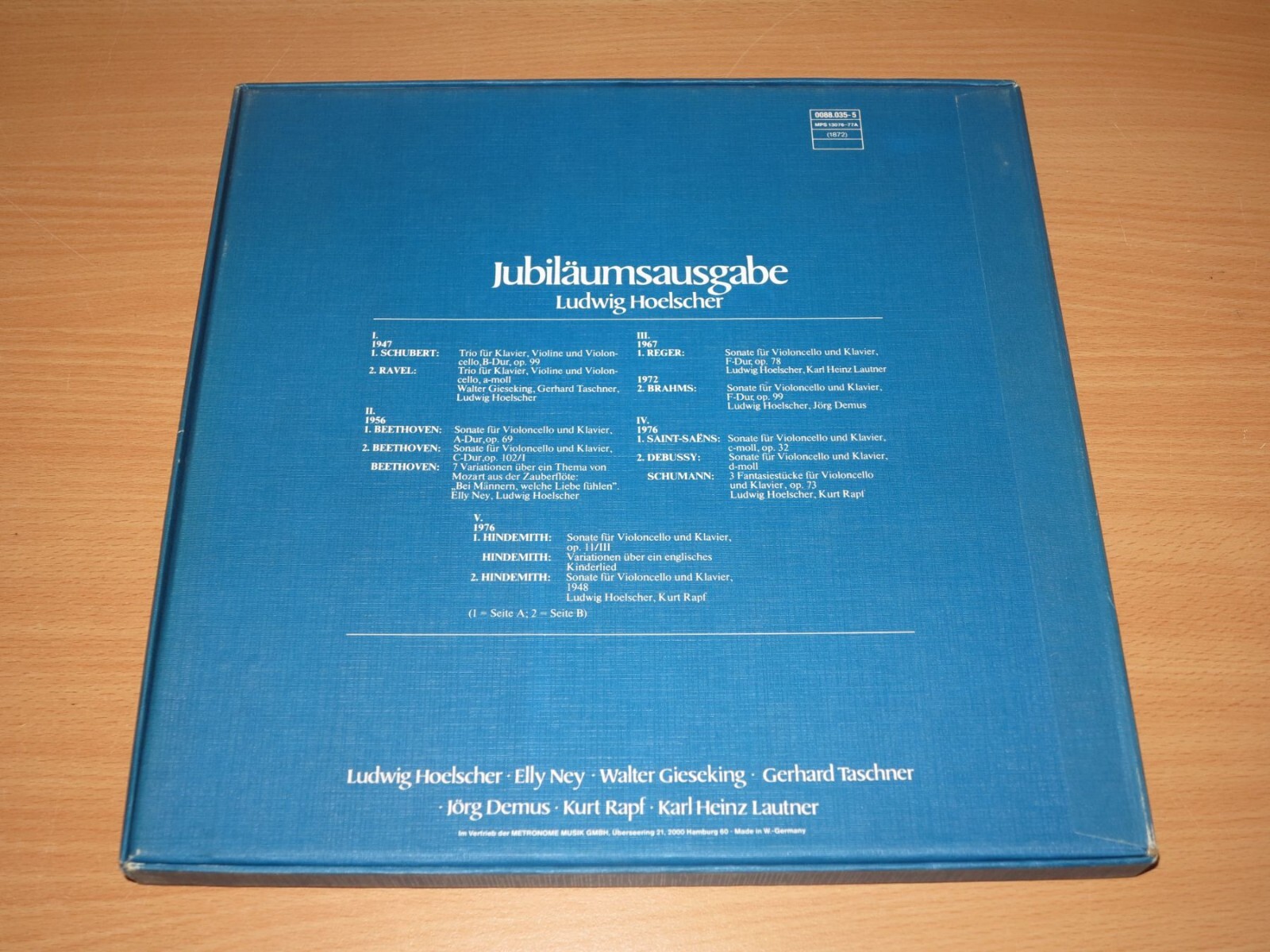 Ludwig Hoelscher 5 LP Box - Anniversary Edition / German MPS Press in ...