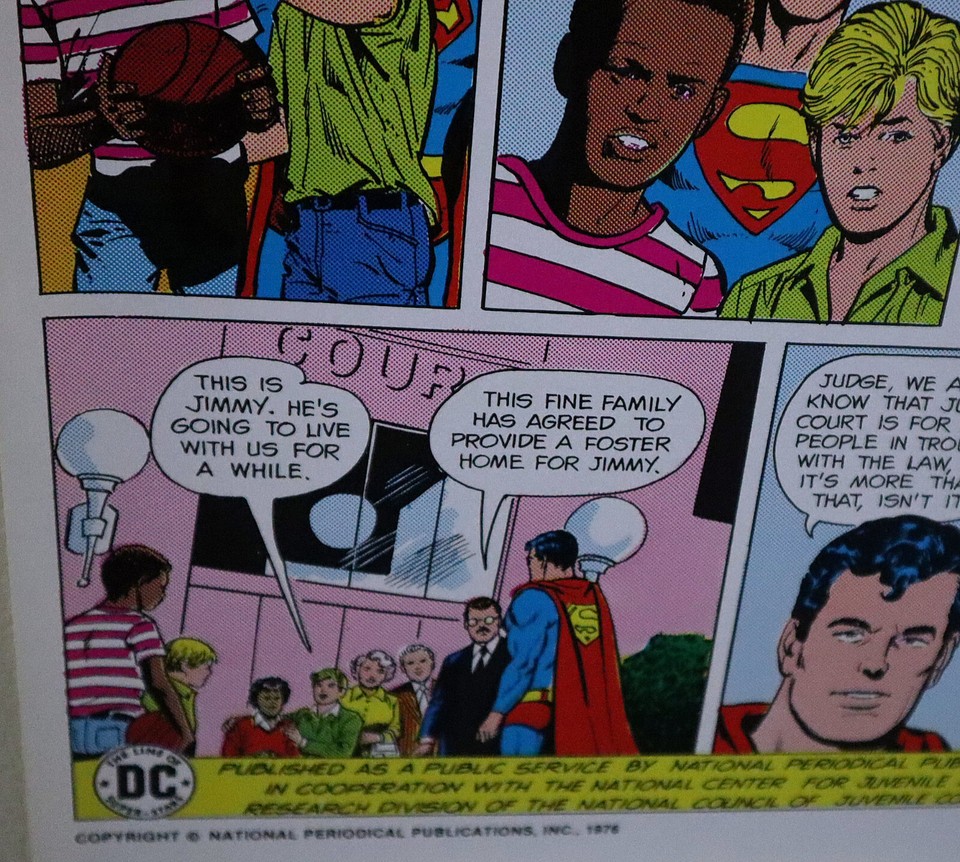 1976 Superman PSA poster, 1970's DC Comics Public Service Announcement ...