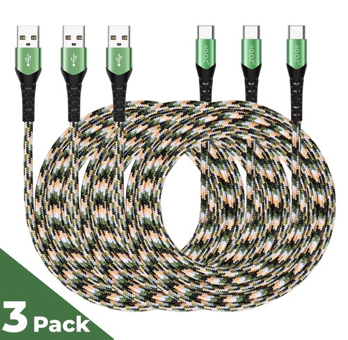 3 Pack Camo USB-C to USB-A Cable FAST Charge Type-C Cord Data for ...