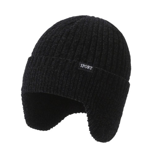 Warm Woolen Hats Face Protection Ear Protectors Caps Casual Knitted Hat ...