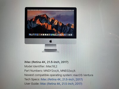 Apple iMac (1TB HDD, Intel Core i5 7th Gen., 3.00 GHz, 8GB) Silver ...