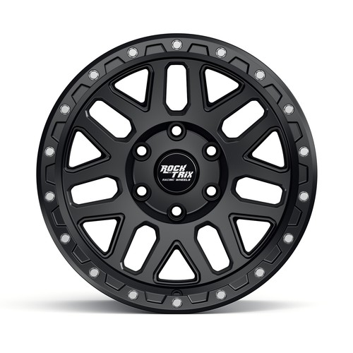 20" RockTrix RT110 20x9 -12 Black Wheel Rim 6x139.7 6x5.5 for Tacoma ...