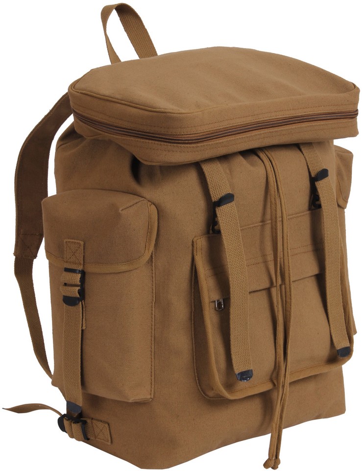 European Rucksack Canvas Backpack German Type Knapsack Army Military ...