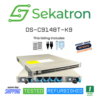 ♻️ Cisco DS-C9148T-K9 MDS 48-Port (24 Port Active) Fibre Switch – Front ...