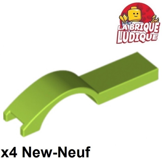 LEGO - 4x Vehicle Mudguard Guard Mud 1x4 1/2 Green Lime / File 50947 ...