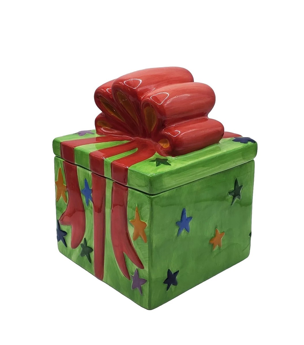 Christm Present Cookie Jar