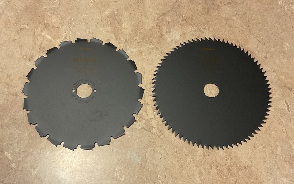 (2 Pack) Stihl Brush Cutter Blades, 7.9" Scratcher, 7.9”Chisel Tooth ...