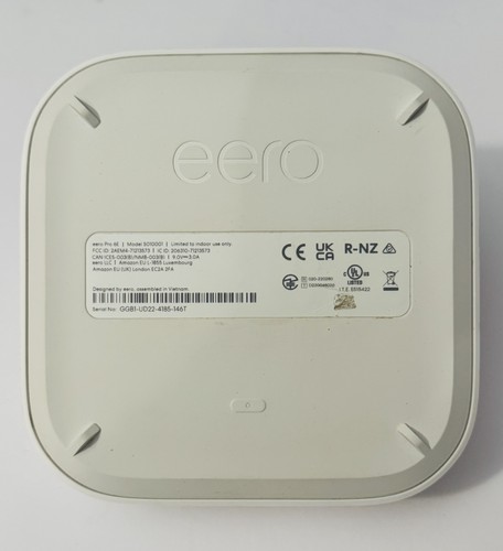 EERO Pro 6E Tri-Band Mesh Wi-Fi 3 piece lot Powered By Frontier S010001 ...