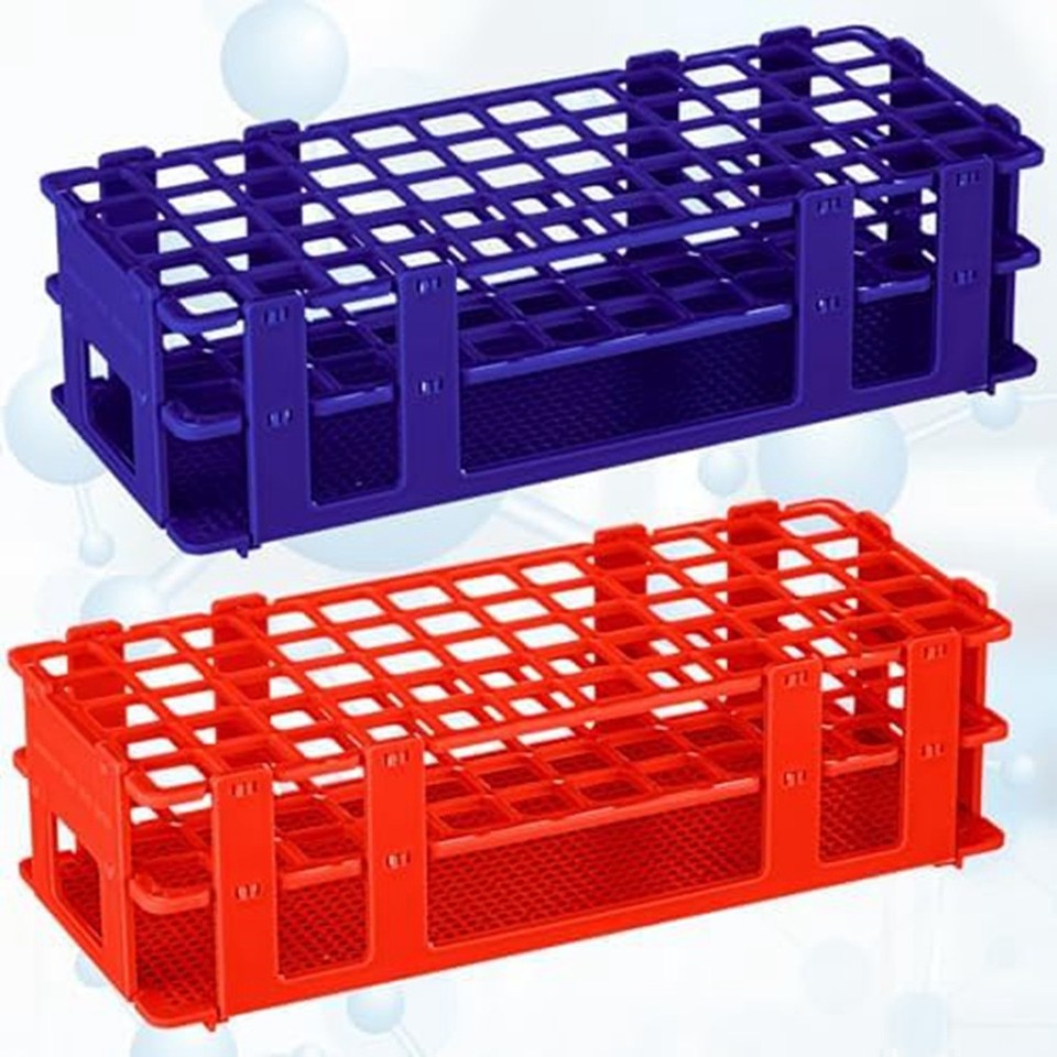 4 Pcs Plastic Test Tube Rack Test Tube Holder Rack Detachable Tube ...