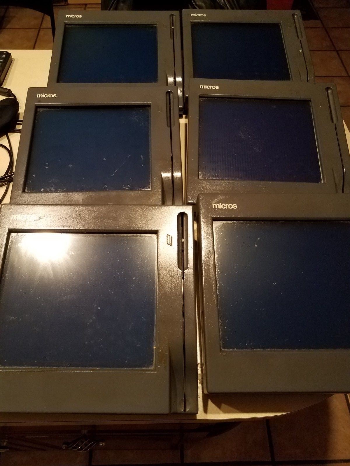 LOT OF 6 MICROS WORKSTATION 3 HOSPITALITY TERMINAL MODEL # 400412 ...