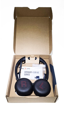 Poly Voyager 4320 UC Over-Ear Boom Headset, Bluetooth, Microsoft Teams ...